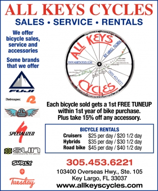 Sales - Service - Rentals, All Keys Cycles, Key Largo, FL